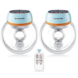 Hands Free Breast Pump︱Remote Control︱FDA Registered︱No Leakage, Painless︱3 Modes & 12 Levels︱Compact and Portable︱Wearable Breast Pump for Housework, Office, Travel or Car Use︱2Pcs(Model: RH-338)