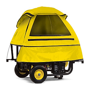 Champion Storm Shield Severe Weather Portable Generator Cover & 48034 25 ft. 30A 125V Generator Power 3750 Watts (L5-30P to Three 5-15R) Extension Cord, Yellow