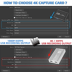 Gaming Video Capture Card 4K/2K/1080P 120 FPS & HDR Passthrough, NV12 Near-Zero Latency, Certified for OBS, USB 3.0, Plug & Play, Record & Stream with PC, PS5, PS4,Xbox, Switch