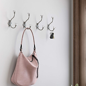 Liberty 128734 Acrylic Facets Design Coat and Hat Hook, Satin Nickel and Clear