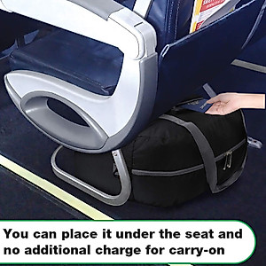 WANDF for Frontier Airlines United Airlines 18" Foldable Travel Duffle Bag for Travel Gym Sports Weekender Bag