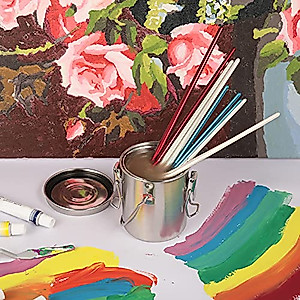 MyLifeUNIT Paint Brush Cleaner, Stainless Steel Brush Holder for Painting, 6.6 oz