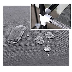 YOUUD Portable Closet 50 Inch Wardrobe Closet for Hanging Clothes with Non-Woven Fabric Cover and Hanging Rods, Quick and Easy Assembly, Grey