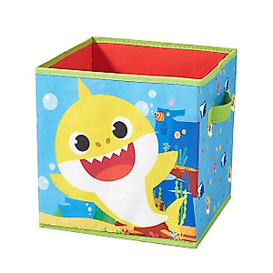 Idea Nuova Baby Shark Durable Storage Cubes - Set of 2 with Handles, Perfect for Kids' Organization