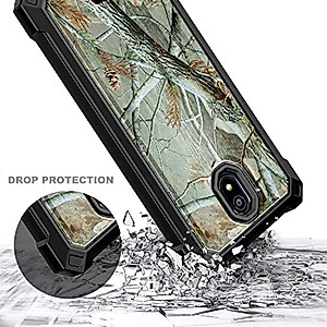 WDHD Case for Nokia C100 with Tempered Glass Screen Protector, Full-Body Protective Shockproof Rugged Bumper Cover, Impact Resist Durable Phone Case (Camo)
