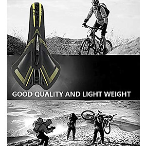 Road Bike Saddle Mountain Bicycle Seat, Gel Bicycle Saddle Professional Waterproof Road Bicycle Saddle for Men,Women, Riding Bike, Mountain Bike,Outdoor