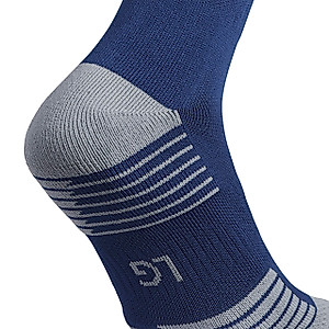 adidas Copa Zone Cushion 4 Soccer Socks (1-Pair) for Men, Women, Boys and Girls, Team Navy Blue/White, Medium