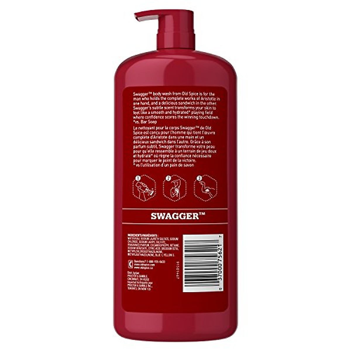 Old Spice Red Zone Swagger Scent Body Wash for Men, 40 fl oz