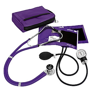 Prestige Sphygmomanometer and Stethoscope Kit with Matching Purple Carrying Case