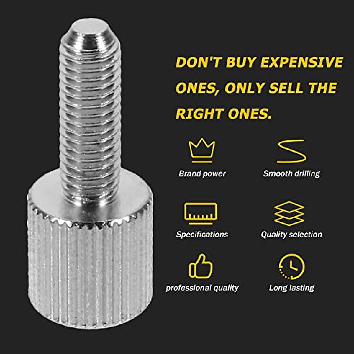 1 Set 20pcs Hand Screw Computer Thumb Screw Case Screws Computer Case Screw RGB Computer Case Computer Cases Screw for Computer Case Machine Screw Single Head Nickel-Plated Iron M5