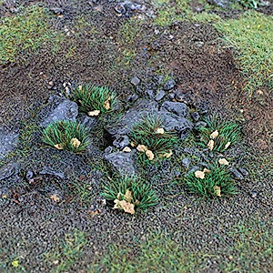 War World Scenics Self Adhesive Static Grass Tufts x 100 – Summer Alpine, 6mm – Model Railway Wargame Scenery Railroad Modelling Diorama Miniature Hobby Tabletop