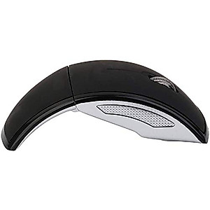 2.4Ghz Wireless Folding Mouse Foldable Optical Arc Mouse Universal Portable Travel Mice Bluetooth USB Receiver for PC Mac Laptop MacBook (Pack of 1)