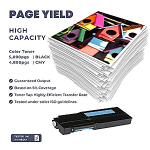 Toner Tap High Yield for Versalink C400DN C405DN C400 C400V C400N C405 C405N (4 Pack Bundle) 106R03512 106R03514 106R03515 106R03513 (Remanufactured Cartridge Replacements)