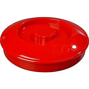 Carlisle FoodService Products 047005 Stackable Tortilla Server w/Lid, 7-1/4" / 2", Red
