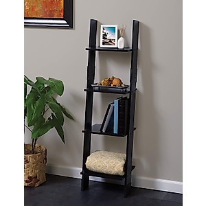 Zenna Home Ladder Style Bathroom Linen Tower, Espresso