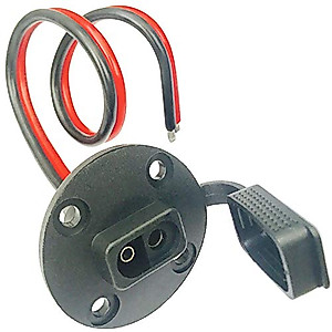 Apoi Solar Weatherproof SAE Socket sidewall Port,12 AWG SAE Cable Quick Connect Panel Mount Universal Flush Mountable Connector - with 8 Mounting Screws