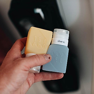 Gravel Soft 3oz Silicone Travel Liquid Bottles Leak Proof (Two Pack) TSA Approved (Honey & Glacier)