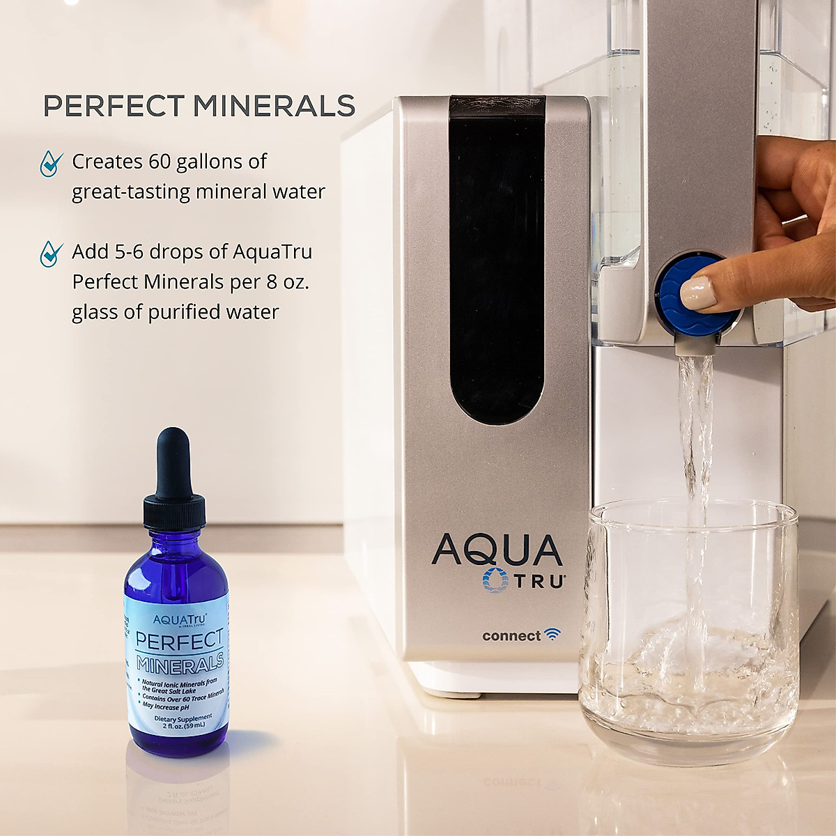 AquaTru Perfect Minerals - Create Mineral Water with AquaTru Countertop Reverse Osmosis Water Filter Purification System