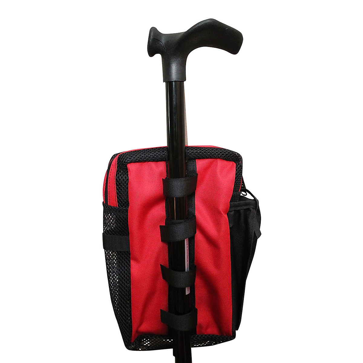 Cane Buddy - Secure Pouch for Cane, Walker, Crutches and Wheel Chairs (Red)