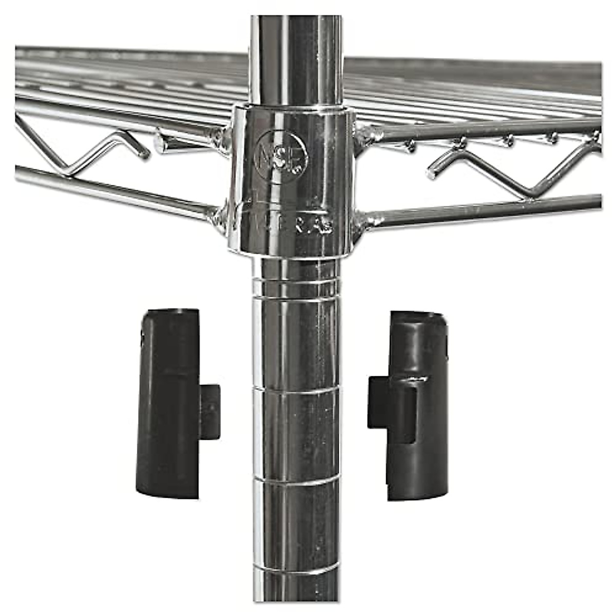 Alera NSF Certified 4-Shelf Wire Shelving Kit with Casters, 48w x 18d x 72h, Silver