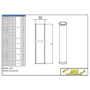 HFS(R) 4" Sanitary Tri Clamp Spool 12" Length Stainless Steel 304 Round Tubing