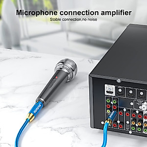 NUOSIYA XLR to 3.5mm Unbalanced Cable Adapter, 10FT 1/8 inch Stereo Microphone Cable Mini Jack Aux to XLR Female Audio Cord, 22AWG Pure Copper Wire Core for Cell Phone, Laptop, Speaker, Mixer