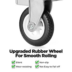 CrazyAnt Foldable Dolly, 175lbs Portable Folding Hand Truck, Lightweight Aluminum Luggage Cart with 2 Wheels for Outdoor Moving Travel