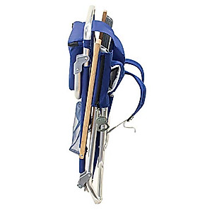Tommy Bahama 5-Position Classic Lay Flat Folding Backpack Beach Chair, Polyester, Navy