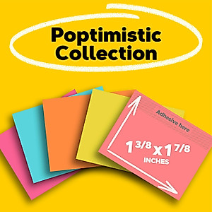 Post-it Mini Notes, 1.5x2 in, 24 Pads, America's #1 Favorite Sticky Notes, Poptimistic Collection, Bright Colors (Magenta, Pink, Blue, Green), Clean Removal, Recyclable (653-24ANVAD)