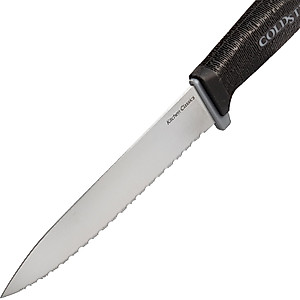 Cold Steel Kitchen Classics Series Utility Kinfe | German 4116 Stainless Cryo Quenched 6" Fixed Blade Knife with Serrated Edge | Overall Length - 10 7/8"