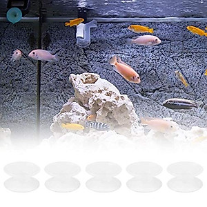 10pcs Double Sided Suction Cup, Transparent Silicone Gel Glass Fish Tank Aquarium Suction Cup Double Sided Suction Cups