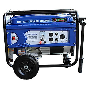 Green-Power America Gasoline Generator GPD5000W, Green/Black