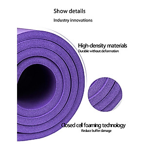 newrong fitness equipment with shoulder strap carrying bag extra thick Anti-Tear Exercise training mat pilates mat yoga mat black 183 * 61 * 10cm