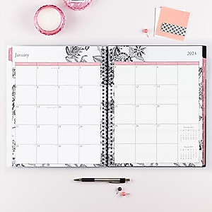Blue Sky 2024 Weekly and Monthly Planner, January - December, 8.5" x 11", Clear Pocket Cover, Wirebound, Analeis (100001-24)