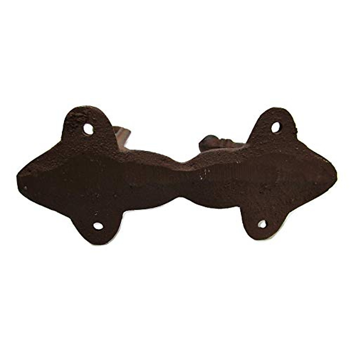 Cast Iron Coat Harness Hooks Hangers Set of 6 Large 9.5 x 4 Inch Rustic Style