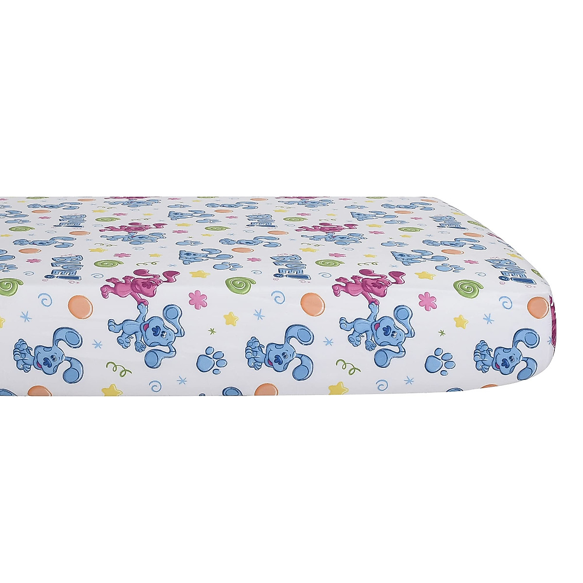 Expressions 3 Piece Toddler Bedding Set Blue's Clues Standard Crib Bedding Set, Includes Soft Microfiber Reversible Comforter, Fitted Sheet, Pillowcase for Kids (Official Blue's Clues Product)