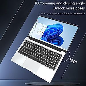 KUU X3 14 Inch Laptop, Full HD Windows 11 Pro Ultra-Thin Laptop,8G RAM 256GB SSD, Intel J4125 Quad-Core Processor Notebook PC, Thin Bezel, Num-Pad, Support 2.4G/5G Hz WiFi, BT,Mini HDMI, XBOOK-3