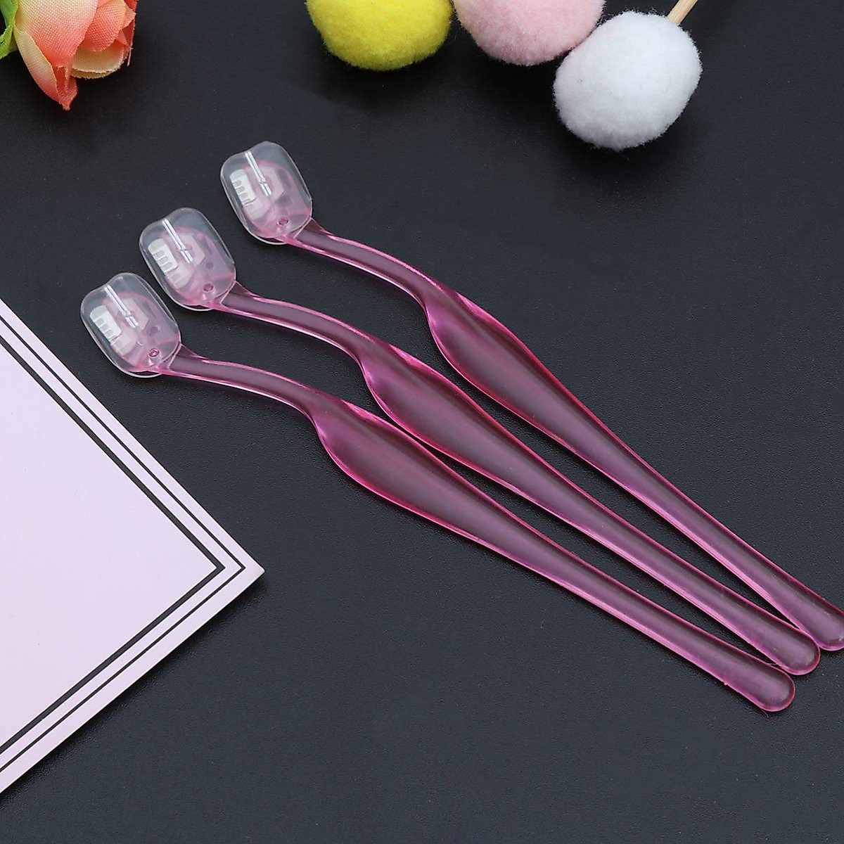 Frcolor 3pcs Eyebrow Razor Small Facial Hair Trimmer Eyebrown Shaper for Women (Random Color)