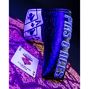 Pins & Aces Royal Flush Head Cover - Premium, Hand-Made Leather Headcover - Ace of Spades & Magnetic Closure, Tour Quality Golf Club Cover - Style and Customize Your Golf Bag Blade (Black)
