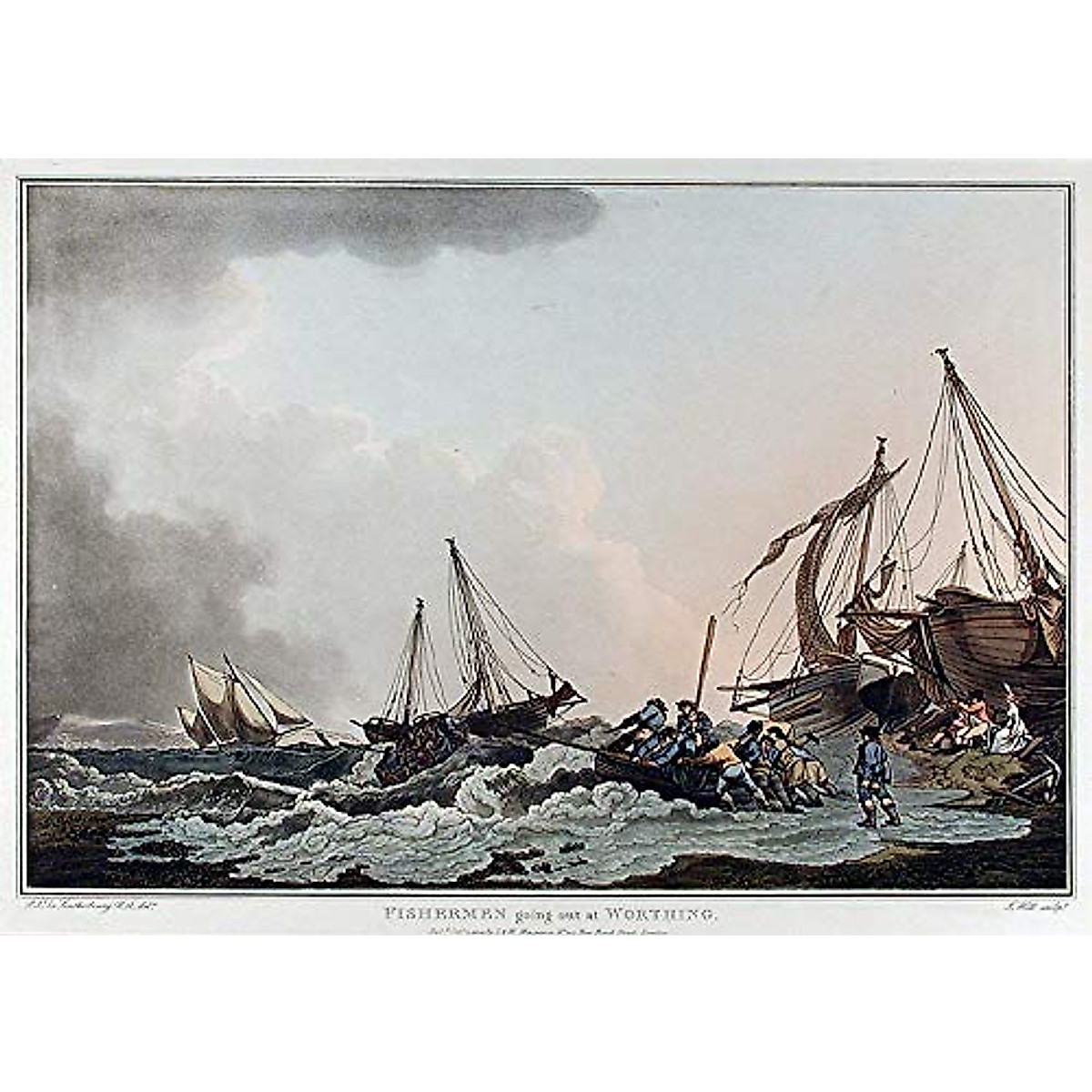 Fishermen going out at Worthing