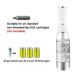 Portable Siphon Manual Bubble Water Sodas Machine Mini Carbonated Soft Drink Juice Soda Maker Spritzers for Home Bar Travel Use