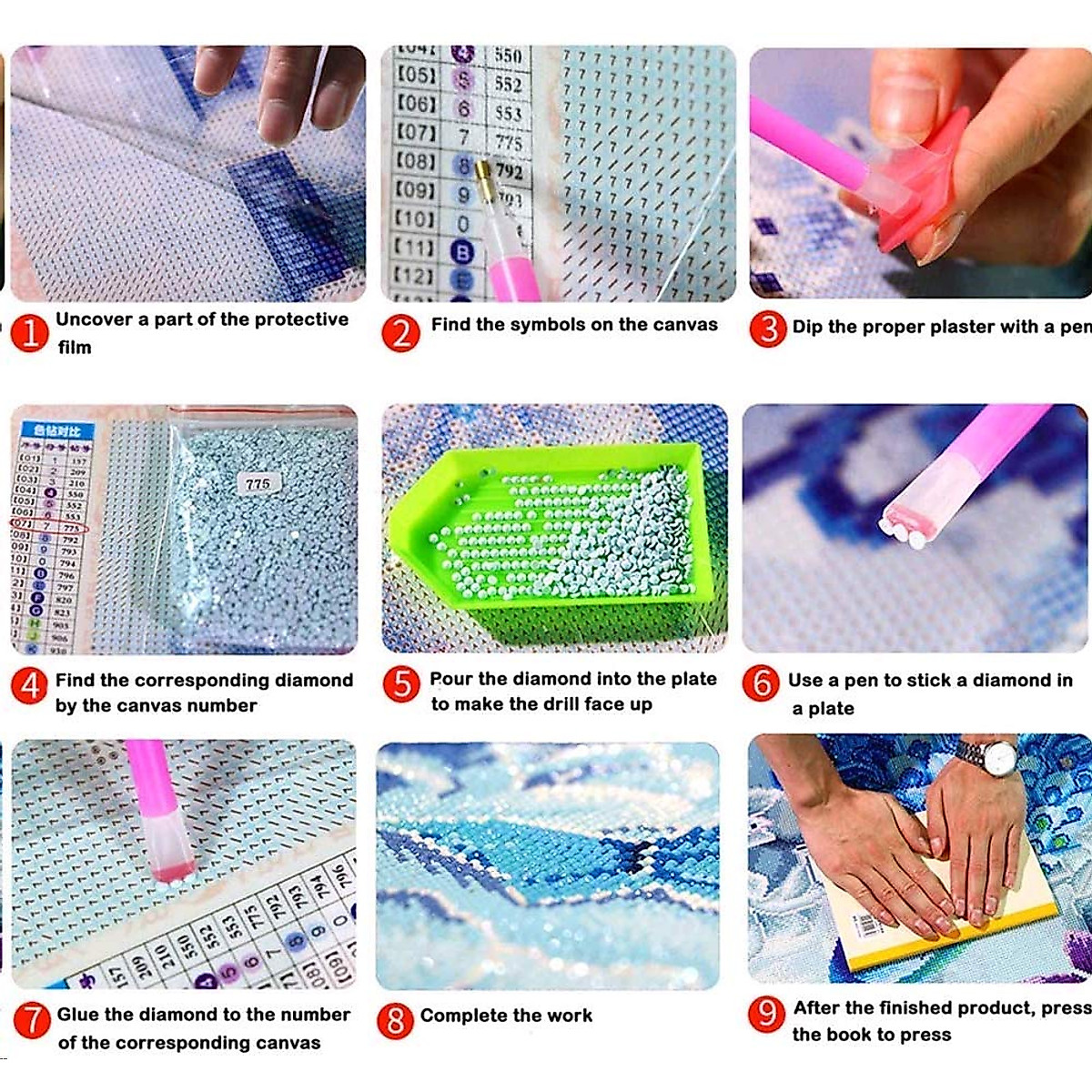 Red and Black Diamond Painting Red White Roses with Angel Wing Full Square Drill Kits Embroidery Cross Stitch Mosaic Art for Adults Home Wall Decor Beautiful Picture for Festival Gift 16x20IN