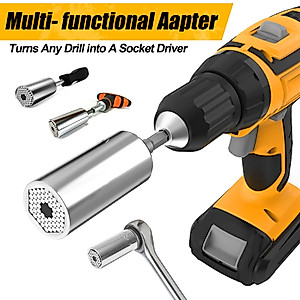 Stocking Stuffers White Elephant Christmas Gifts for Adults Men-Super Universal Socket Tools for Him Teens, Wrench Set Unscrew Any Bolt-Silver