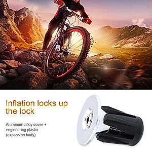 plplaaoo Bike Handlebar End Plugs,Handlebar End Caps,Aluminum Alloy Bike Handlebar Grip Bar End Plug Cap Parts for Most Road Bike Bicycle Grips(1 Pair)(Sliver)