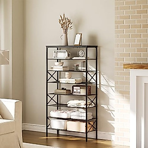 YATINEY 8 Tier Shoe Rack, Shoe Storage Organizer, Large Capacity Shoe Shelf Holds 32 Pairs of Shoes, Durable and Stable, for Entryway, Hallway, Closet, Dorm Room, Charcoal and Black SS08BC