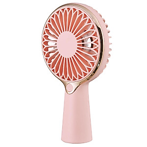 Holiday Mini Handheld Fan, USB Desk Fan Small Personal Portable Hand Fan Table Fan with Rechargeable Battery Operated Cooling Electric Fan 3-6H Working Hours for Travel Office Outdoor