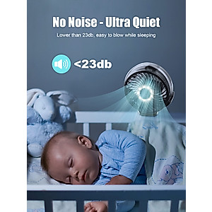 FRIZCOL Clip on Fan with Misting - 6000mAh Portable Fan with Light & Hook - Rechargeable Fan Battery Powered Up to 40 Hours Cooling & 2h Misting for Travel, Office, Desk