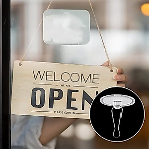 ANCIRS 80 Pcs Self Adhesive Ceiling Hooks, Clear Sticky Hooks for Hanging, Removable Sticker Hooks, No Drill Ceiling Hook for Plants, Lights, Clothes, Bags