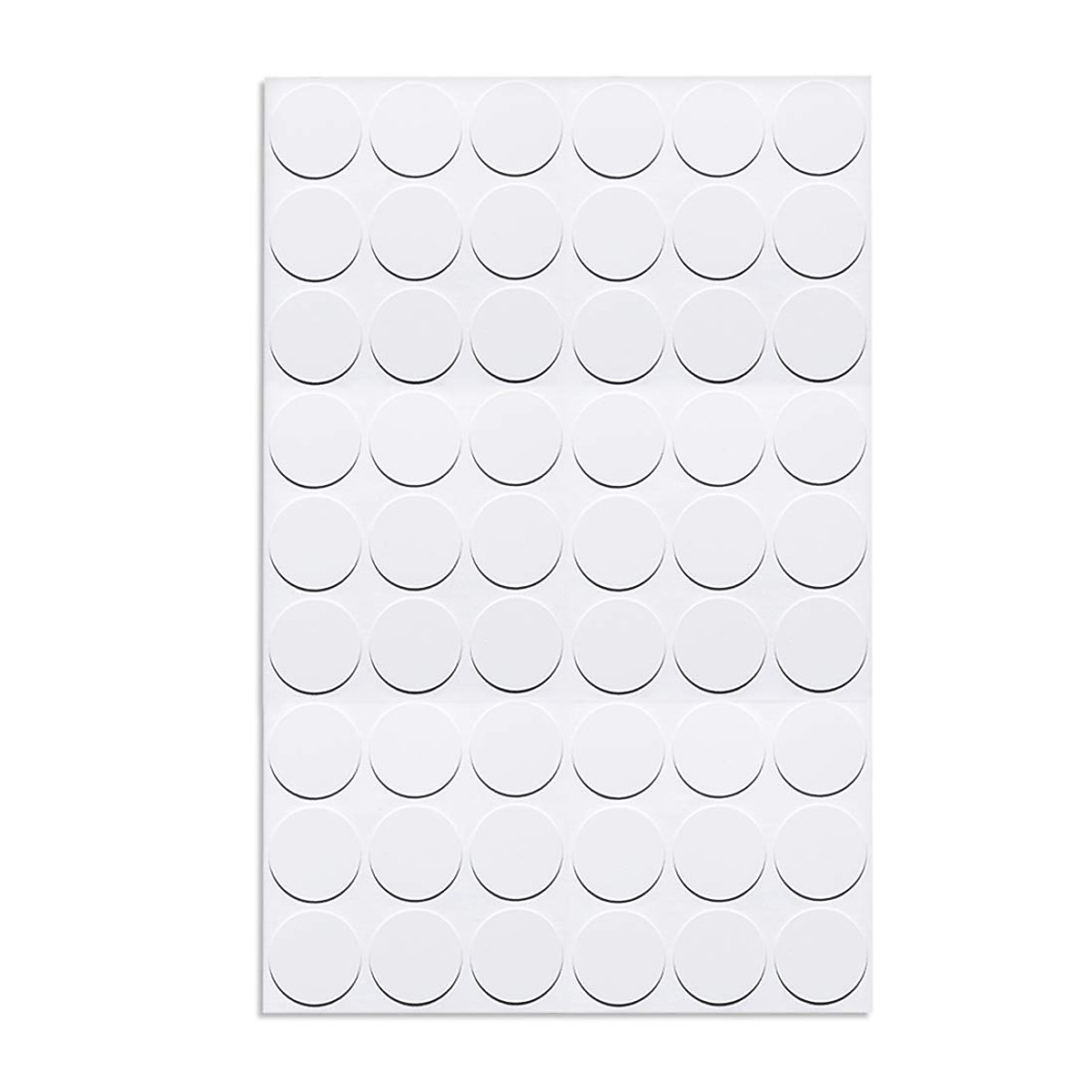 uxcell 1 Sheet/54Pcs Screw Hole Cover Stickers, 21mm Dia PVC Self Adhesive Covers Caps Dustproof for Wood Furniture Cabinet Shelf Wardrobe, White
