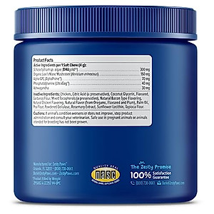 Zesty Paws Advanced Cognition Soft Chews for Dogs - with Omega 3 DHA, Ashwagandha & Alpha GPC - for Senior Dog Brain Health & Nervous System Support - Supplement for Calming & Relaxation - 90 Count